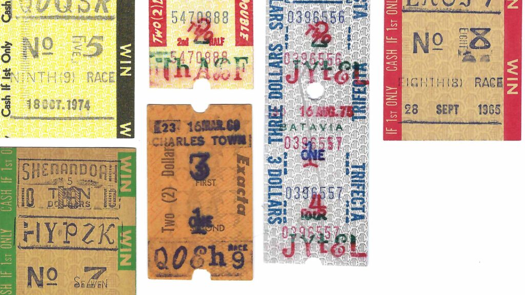 Pari-Mutuel Totes and Tickets from Days Gone By - Horse Racing Today